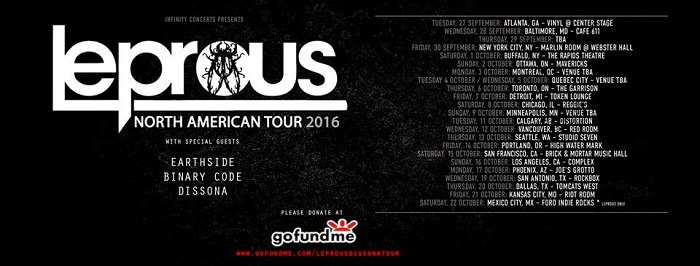 Leprous, Earthside, Binary Code, and Dissona book North American tour